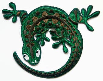 Gecko Applique - Etsy
