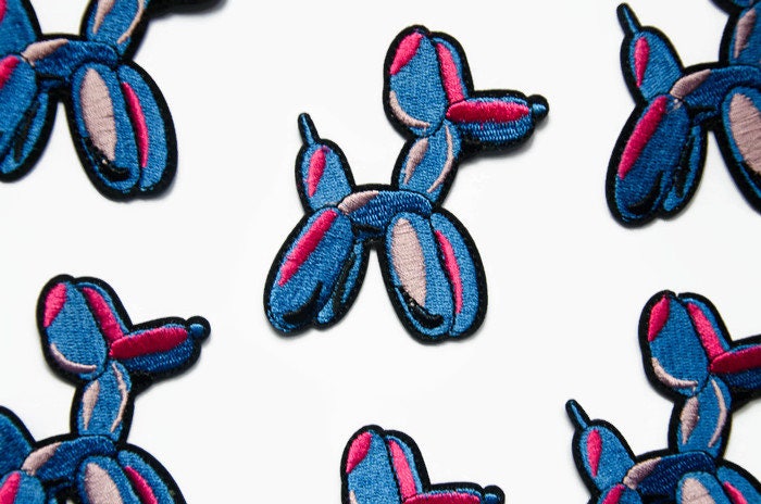 Balloon Dog Patches for Jackets Iron on Patch Dog Applique - Etsy