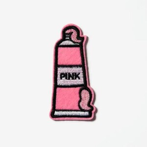 Pink Patch Pink Paint Patches Lipgloss Patch Lipstick Patches Iron on ...