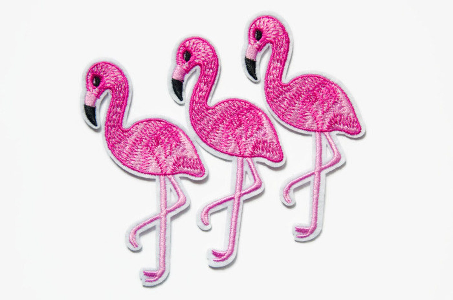 1 Flamingo Patch Iron on Patches Cute Patches Cute - Etsy
