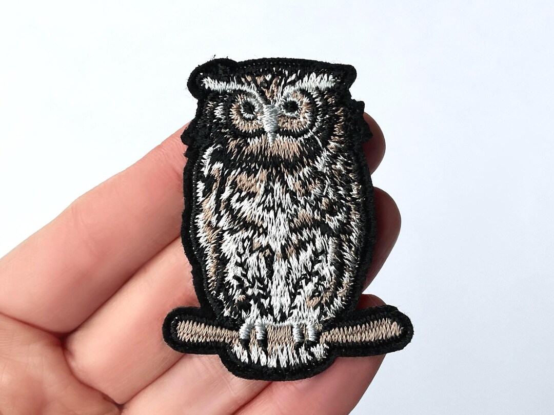 Brown Owl Patch Iron on - Embroidery Badge Tawny Owl - Gift for Nature ...