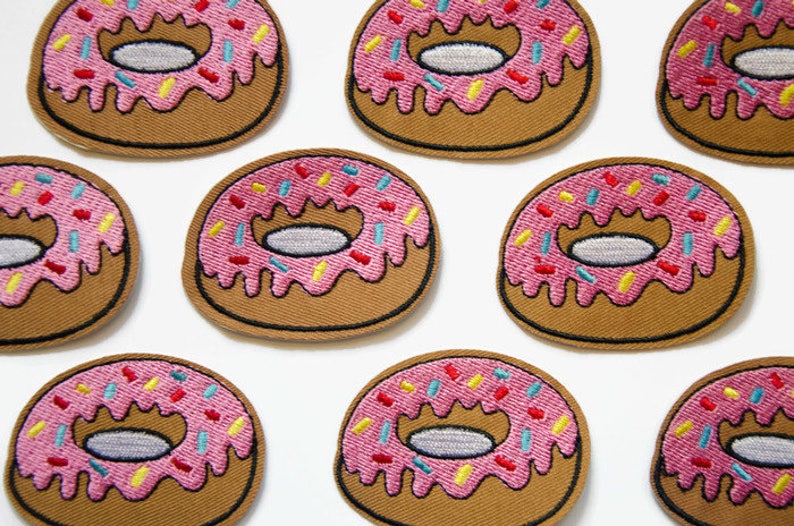 Donut Patch 1 or 3 Doughnut Patches Cute Food Patches Sweet - Etsy
