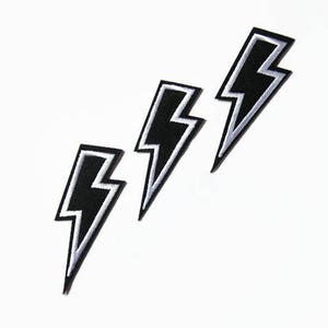 Thunderbolt Patch Bolt Flash 3cm X 7cm Iron on Wholesale Patches ...
