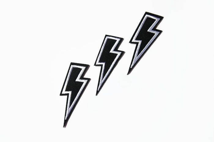 Thunderbolt Patch Bolt Flash 3cm X 7cm Iron on Wholesale - Etsy