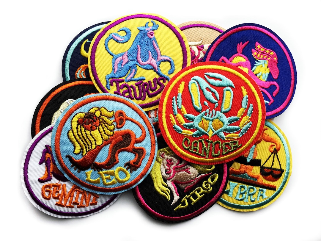 Zodiac Sign Patch: Embroidered Astrological Horoscope Badge - Etsy