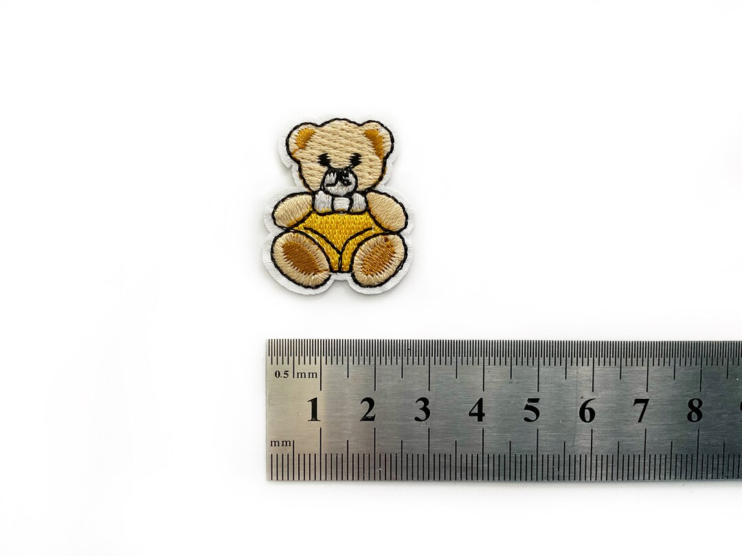 Yellow Small Teddy Bear Patch - Gender Neutral Patch - Small Kids Baby ...