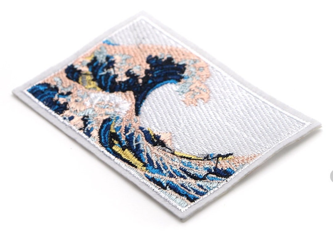 Wave Patch - Sea Patches - Japanese Badges - Japanese Art Applique ...