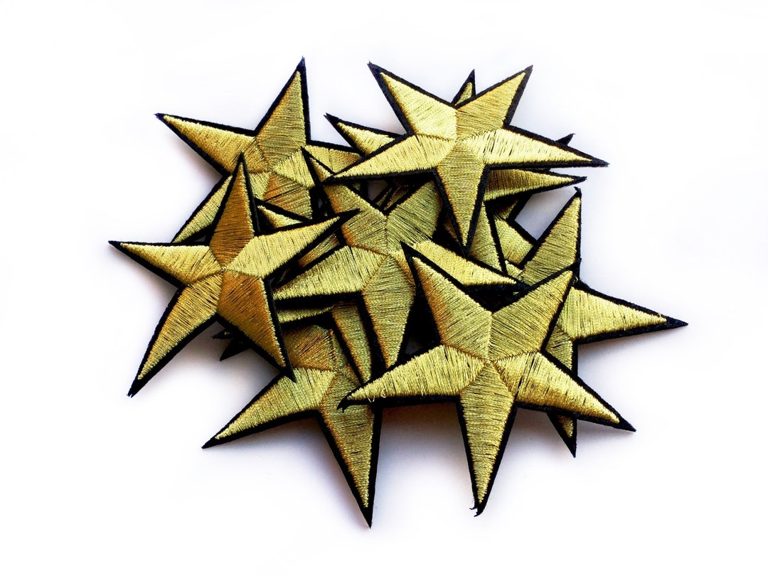 1+ Gold Star Patches Large Gold Stars Patch Star Patches Embroidered ...