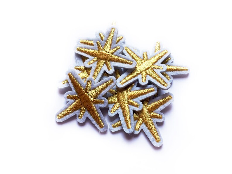 Gold Star Patch - Large or Small - Star Patches Embroidered Gold ...