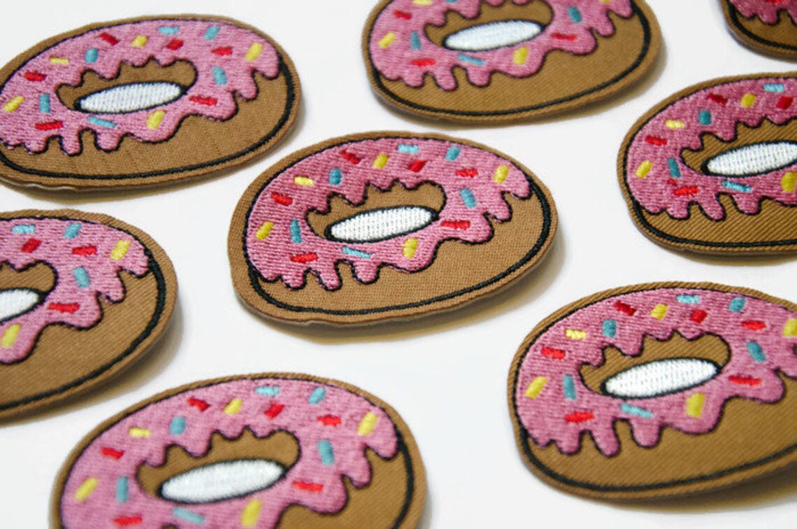 Donut Patch (1 or 3) Doughnut Patches Cute Food Patches Sweet Patch ...