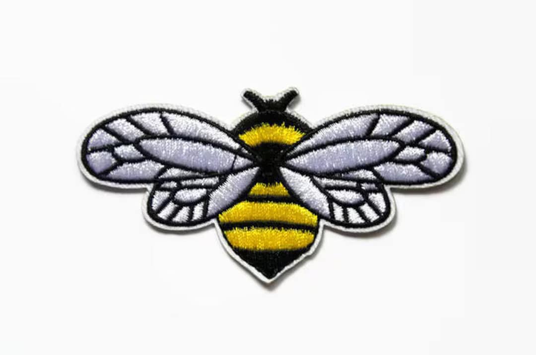 Bumble Bee Patches - Iron on Bee Badge Iron on - Embroidery Applique ...