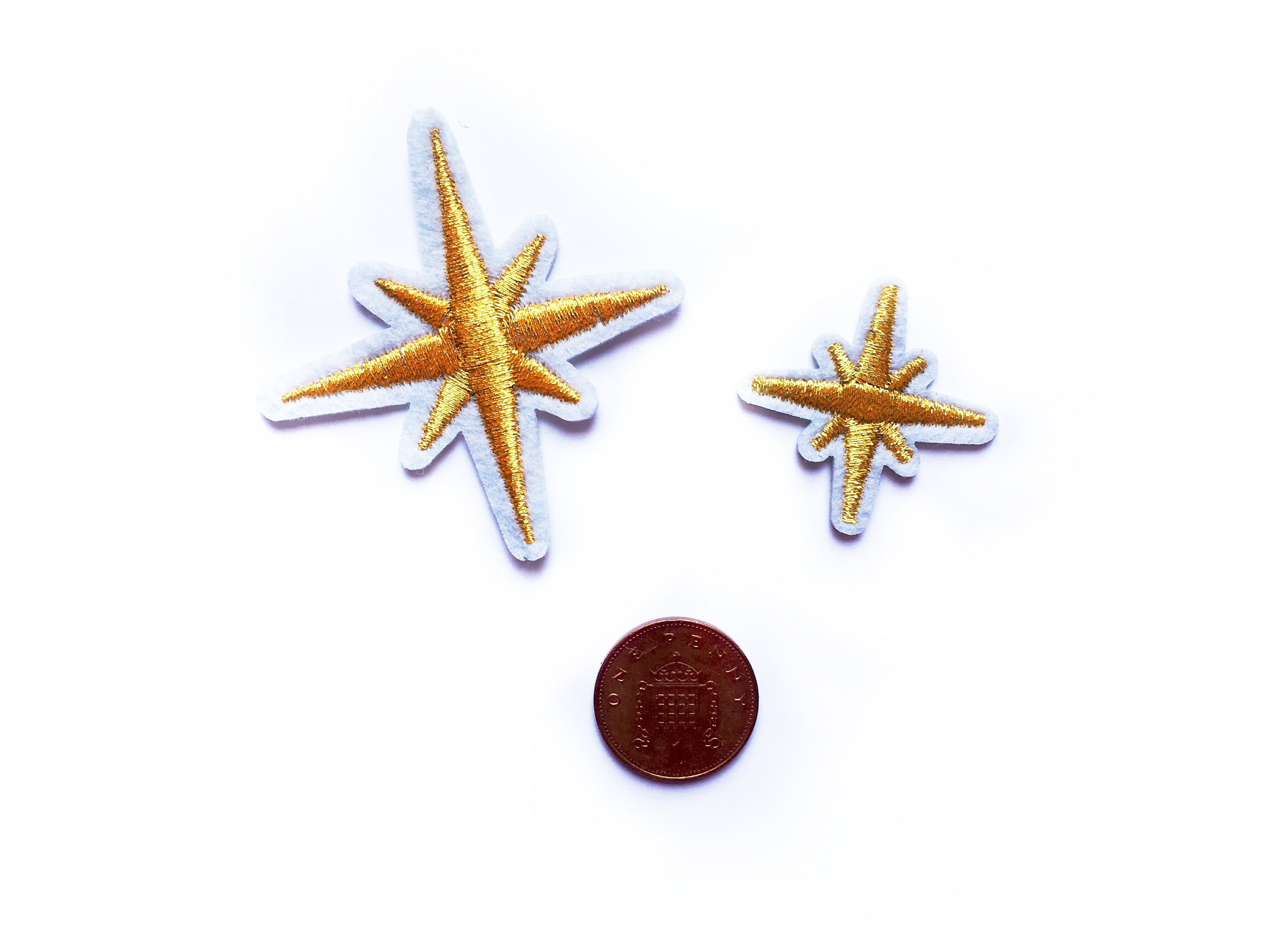 Gold Star Patch - Large or Small - Star Patches Embroidered Gold ...