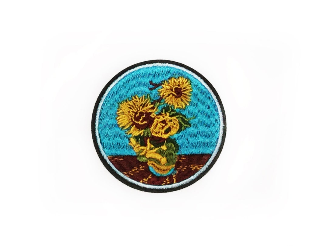 Sunflowers Patch Gift for Artist Art Student Blue Patches - Etsy