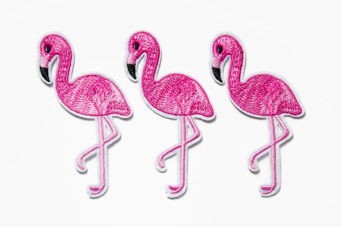 1+ Flamingo Patch - Iron on Patches - Cute Patches - Cute Flamingoes ...