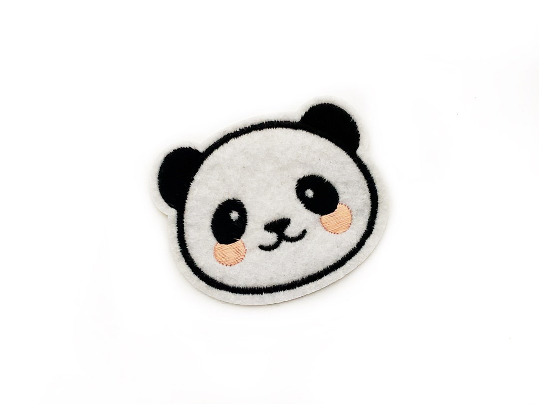 Cute Panda Patch Iron on Kawaii Panda Badge 5.3cm X 6.4cm - Etsy
