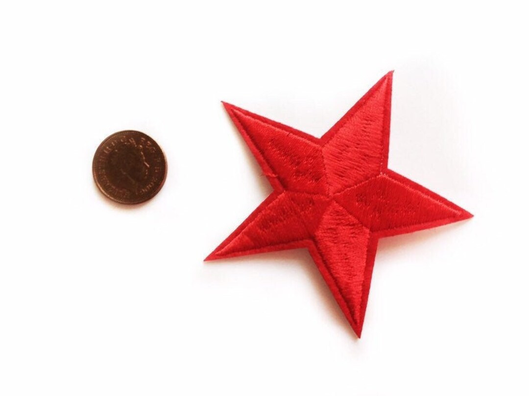 Red Star Patches Costume Cosplay Patch Star Embroidered Red Bafges for ...