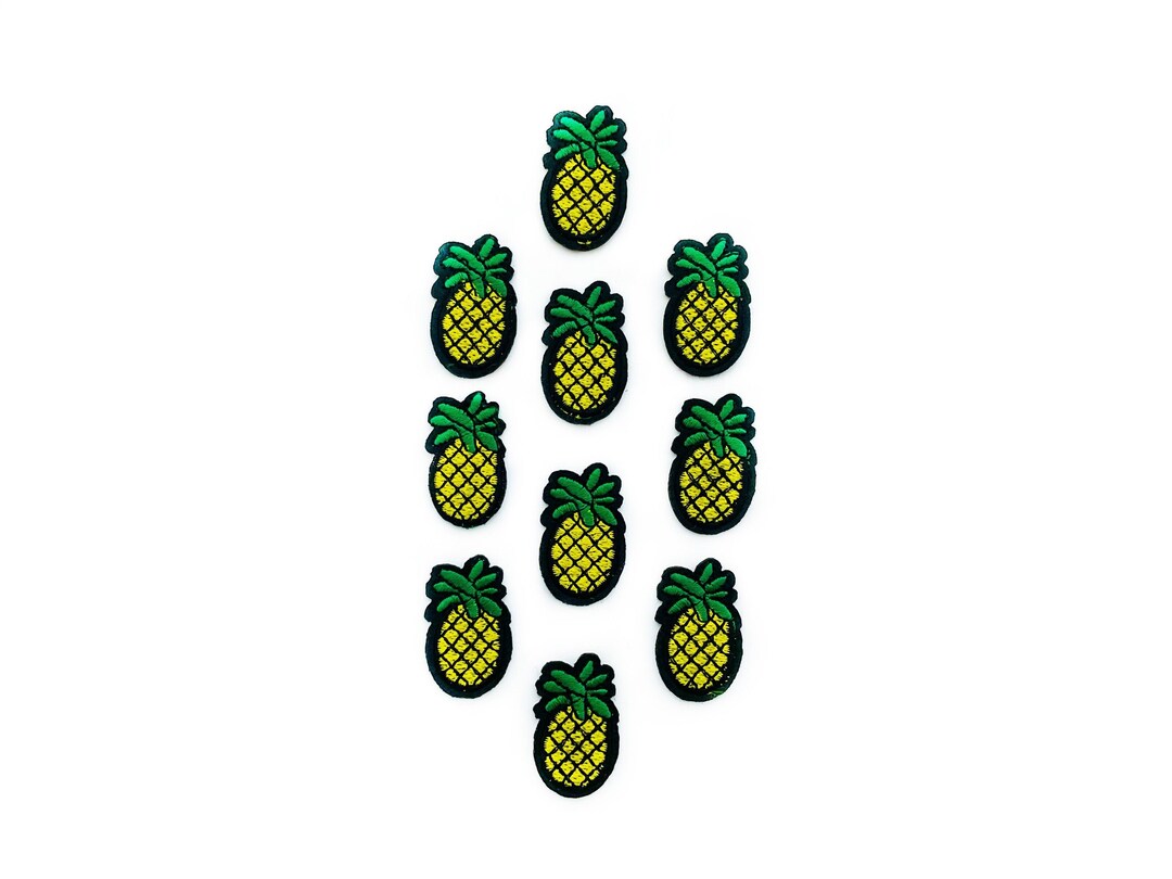 10 X Small Pineapple Patch Set - Bundle of Patches -1.9cm X 3.2cm - Etsy