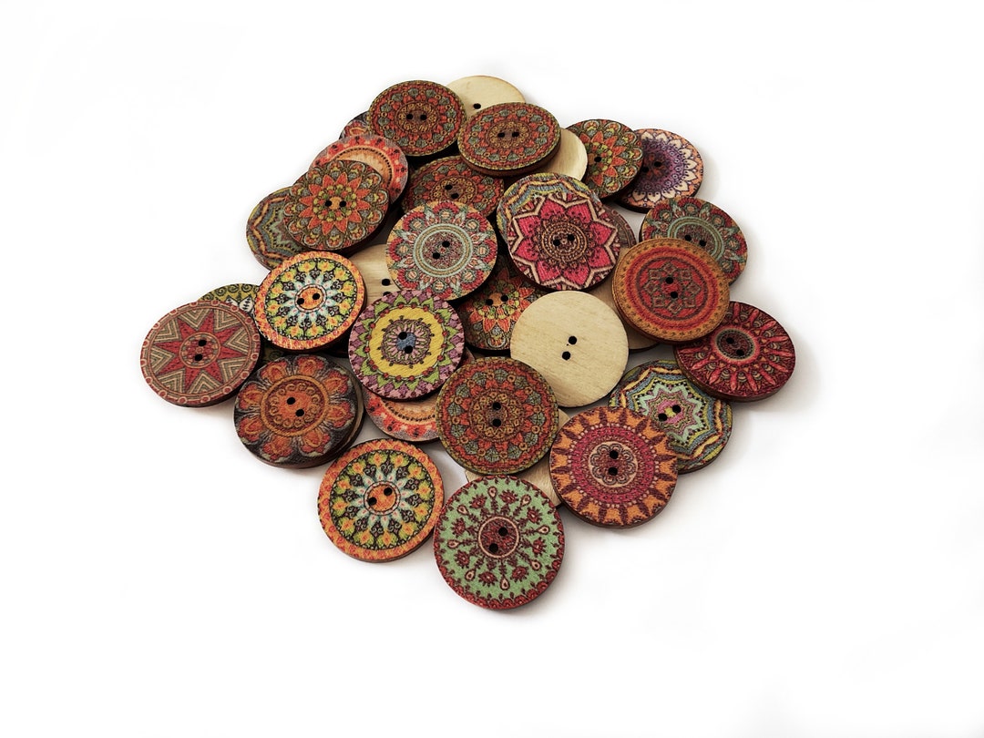 10+ Button Mix (15mm, 18mm, 20mm, 23mmm, 25mm) Craft Supplies Flower ...