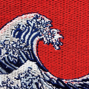 Wave Patch Iron on Japanese Patches for Jackets Kanagawa Great Wave ...