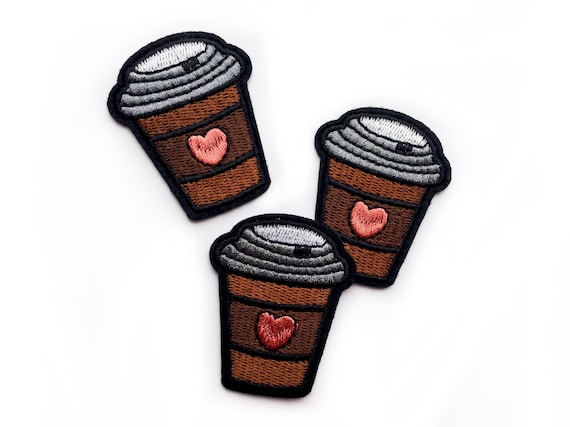 1 Coffee Patch Small Patches Cappuccino Patches Latte Patch | Etsy