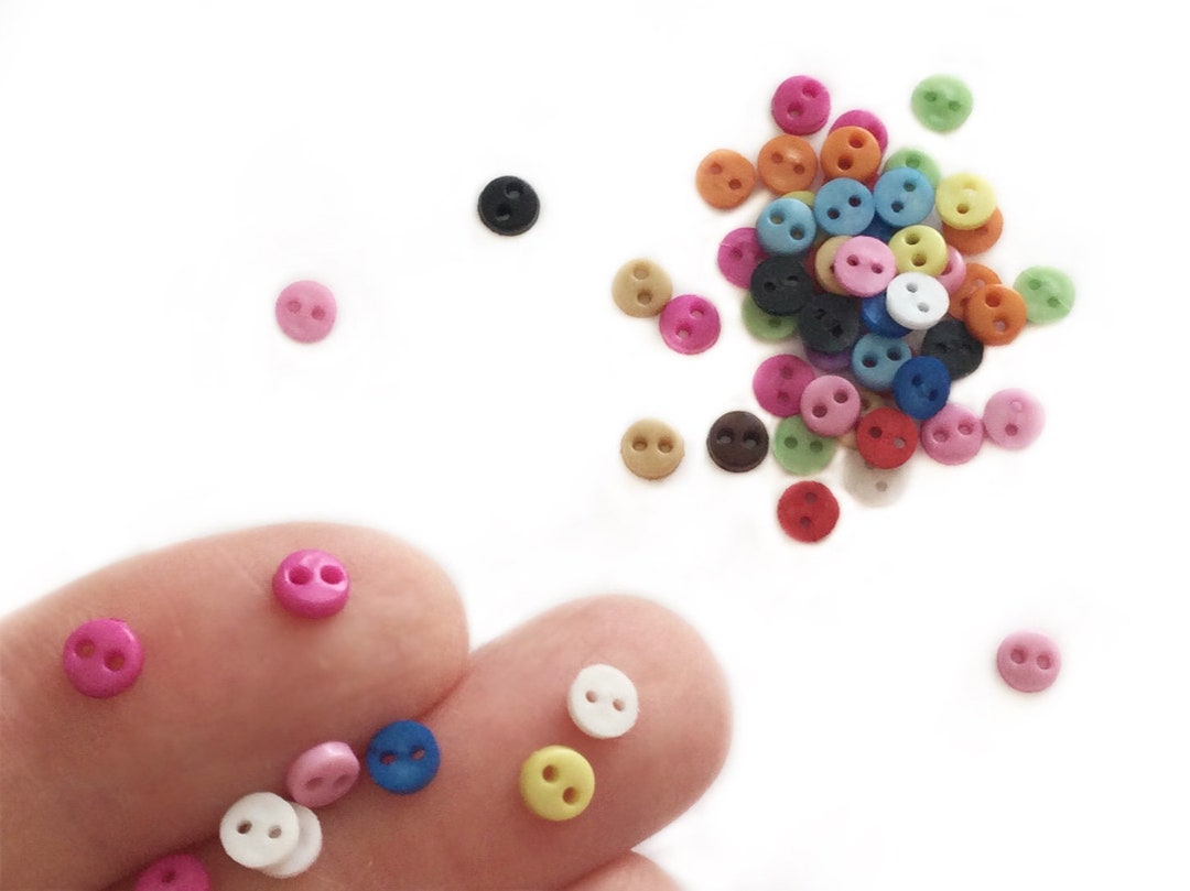 Miniature Buttons 3mm / 0.12 Little Small Buttons Round Tiny Round ...