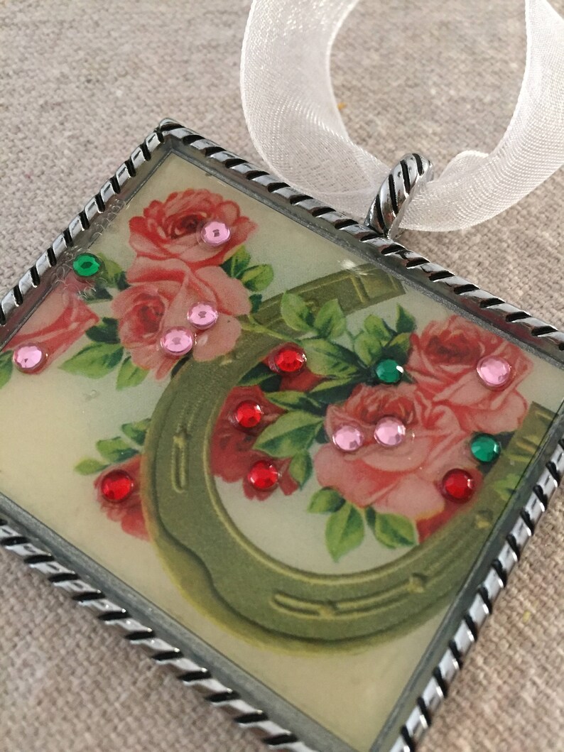 Horseshoe and Roses Pendant - Concho - Etsy