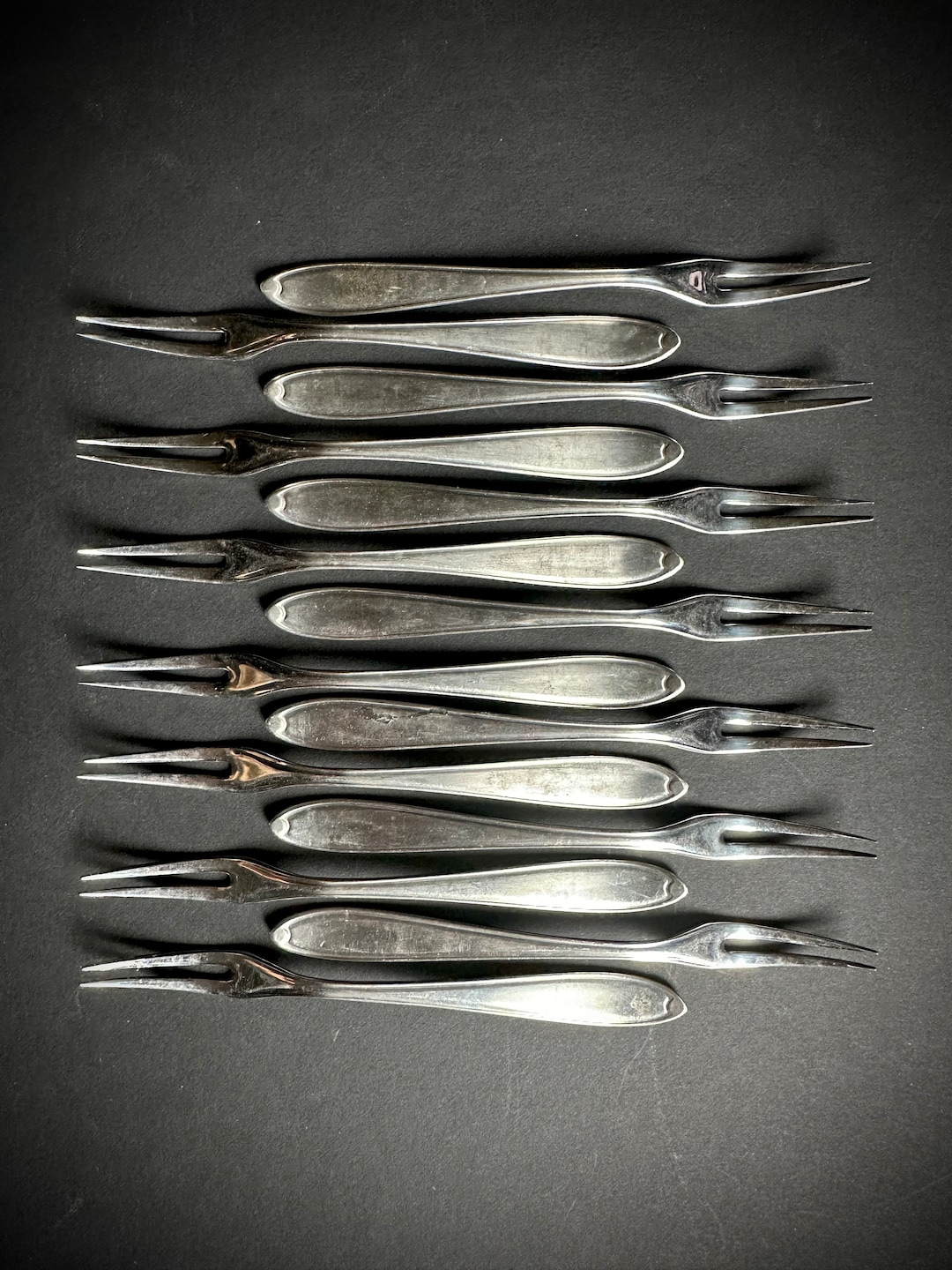 Set of 14 Effepi 3 Inox 18/10 Seafood Cocktail Deli Forks Vintage 1960s ...