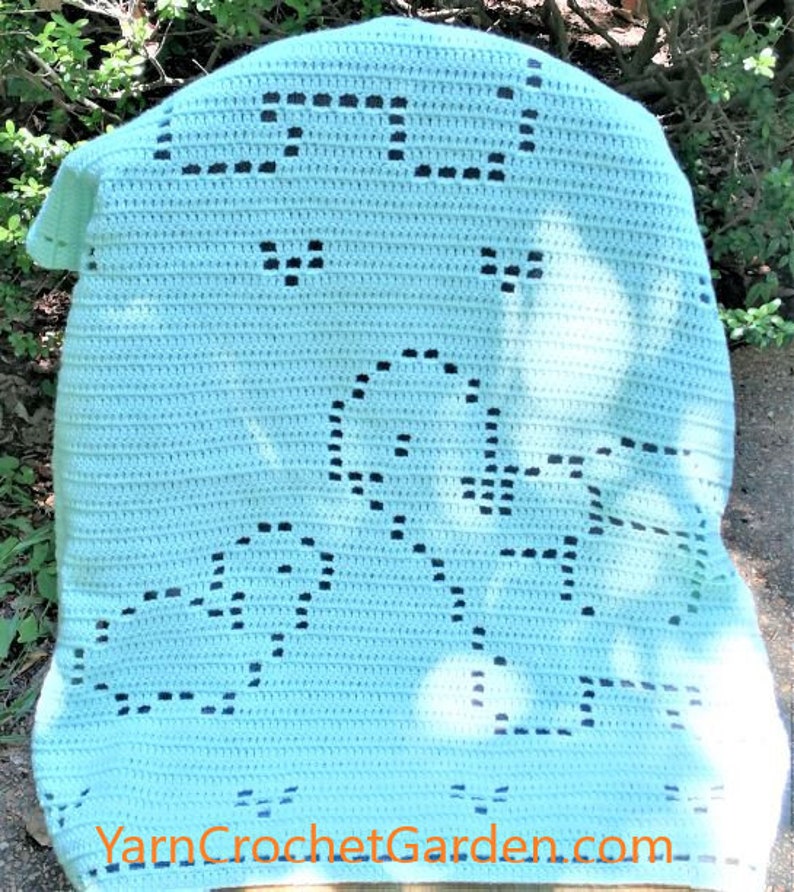 Crochet Sea Turtle Blanket Pattern II Filet Baby Afghan Boy | Etsy