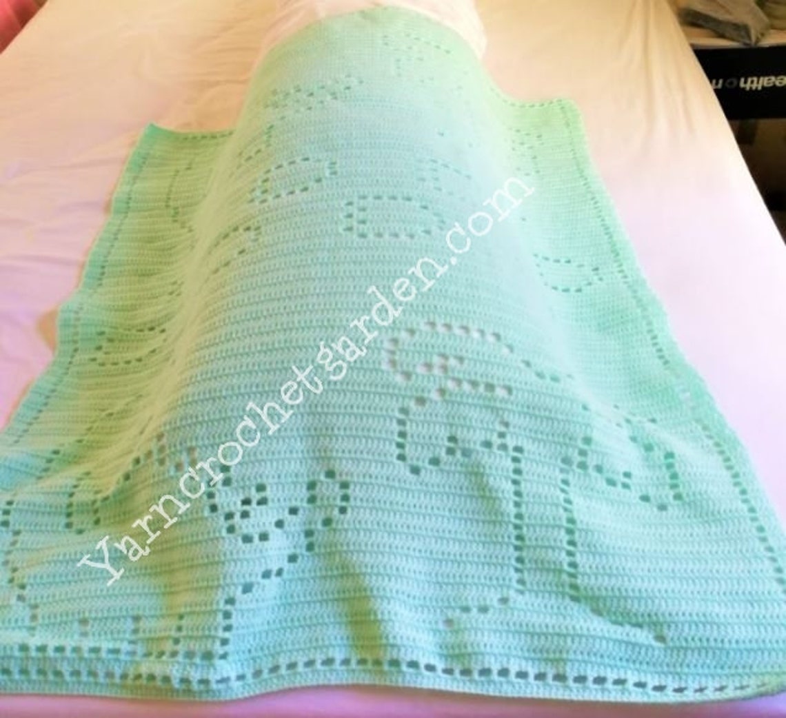 Crochet Baby Blanket Dinosaur Baby Afghan Crochet Blanket - Etsy