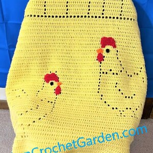 Farm Animal Filet Blanket Crochet Pattern: Chicken, Lamb, Cow (PDF ...