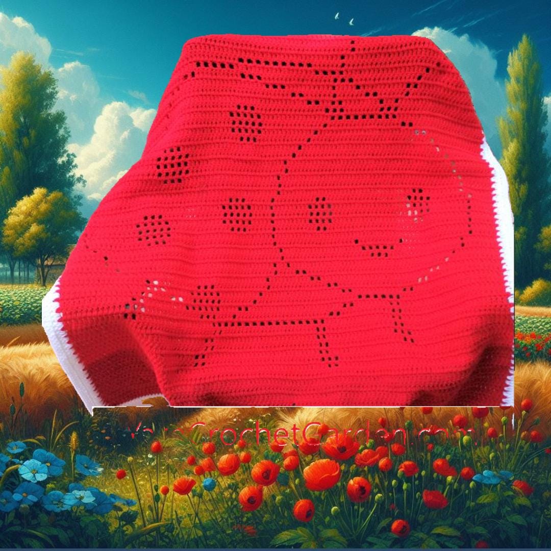 Crochet Ladybug Blanket Pattern Baby Afghan Crochet Blanket Crochet ...