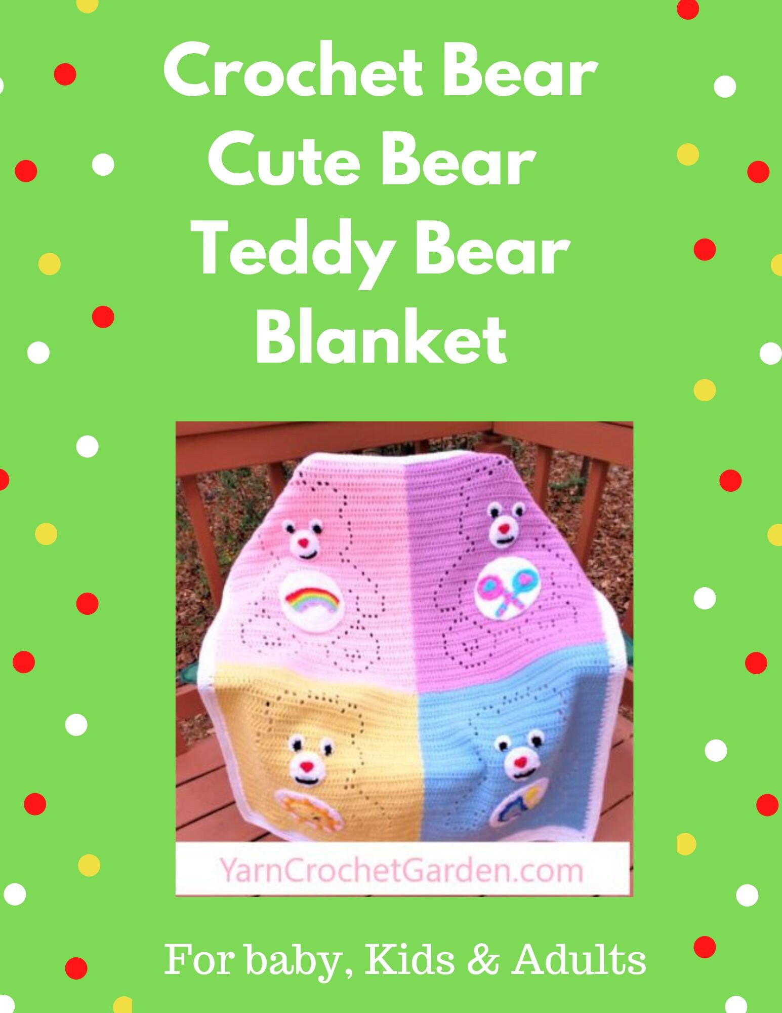 Crochet Teddy Bear Blanket Pattern Crochet Bear Blanket - Etsy