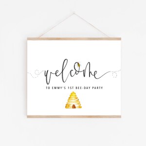 BEE |WELCOME Sign |bee-day |bee Party Sign |1st Birthday |kids Birthday ...