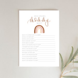 RAINBOW BABY Shower GAMES Celebrity Baby Names Who Knows Mommy Best Abc ...