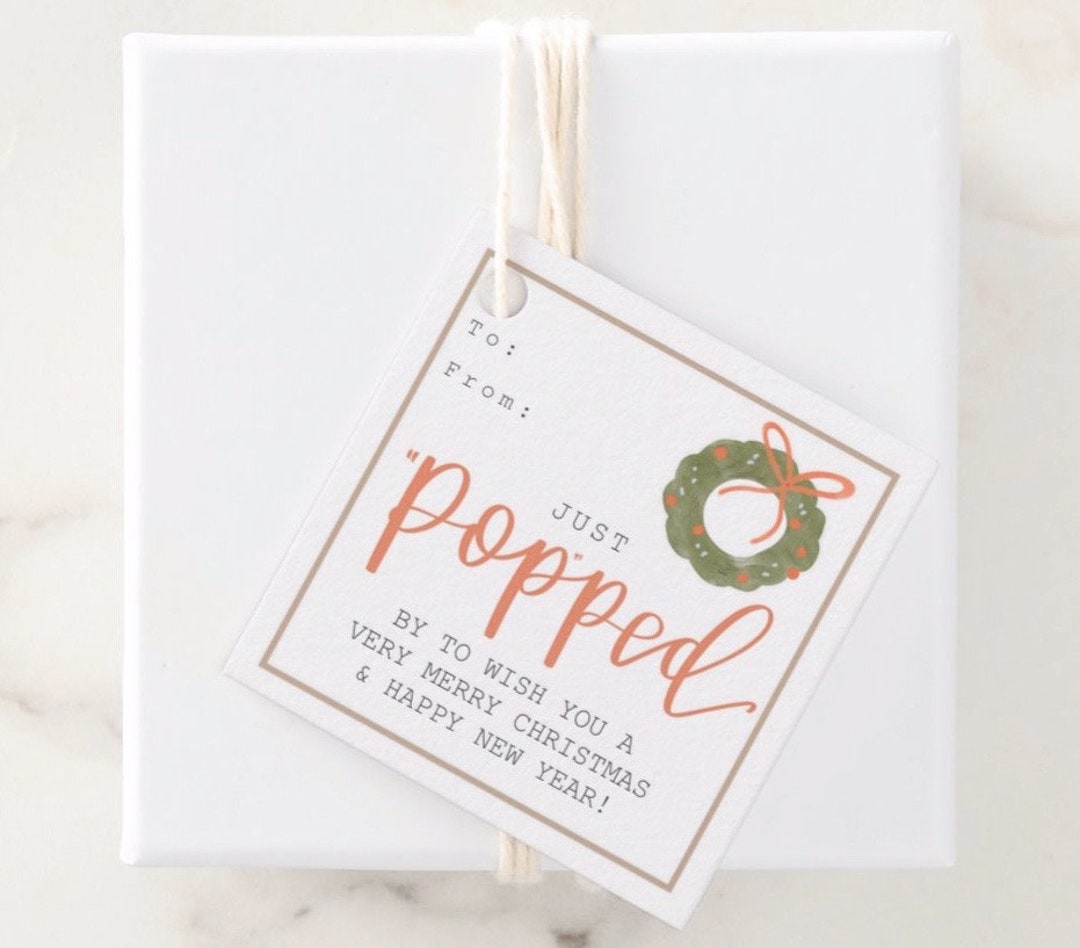 HOLIDAY GIFT Tag | POPCORN Christmas Gift | Soda Pop Christmas Gift ...