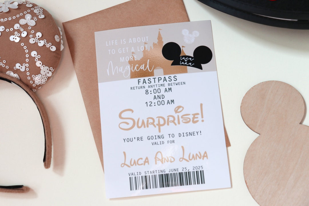 DISNEY | Fastpass | Handwritten Disney NAME | Surprise Vacation ...
