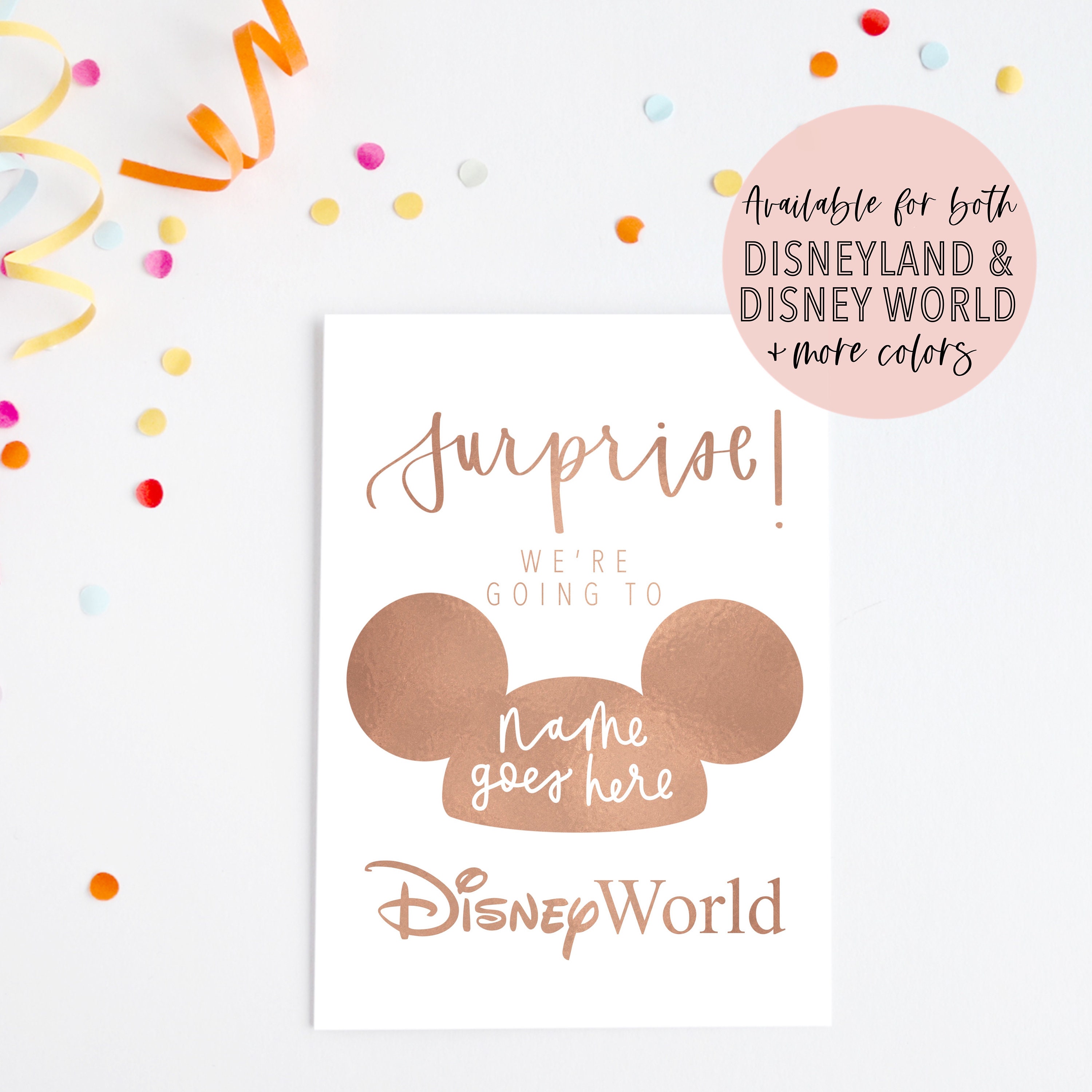 DISNEY Handwritten Custom Disney NAME Surprise Vacation - Etsy