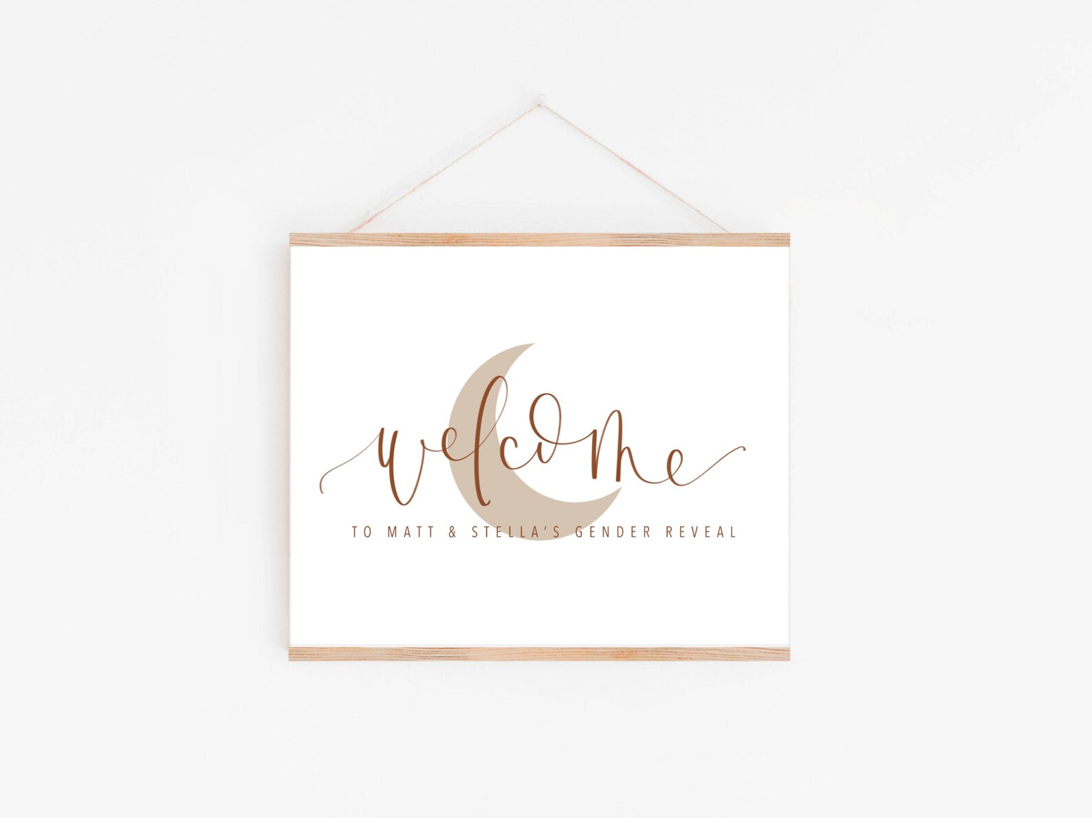 MOON and STARS WELCOME Party Sign Over the Moon Baby | Etsy