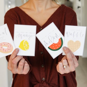 FOOD PUN LOVE Notes Valentines Lunchbox Notes - Etsy