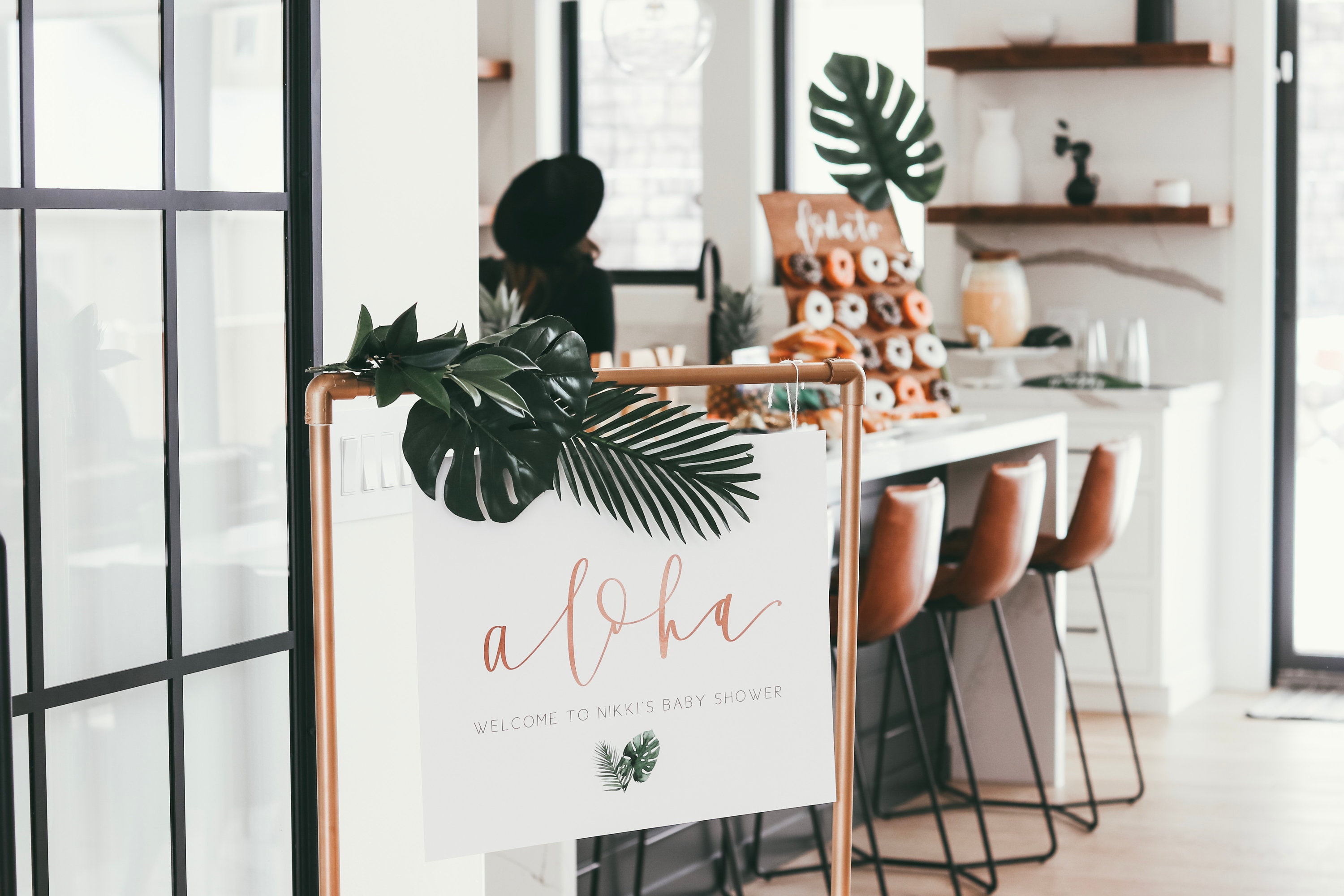 TROPICAL ALOHA WELCOME Party Sign Tropical Shower - Etsy