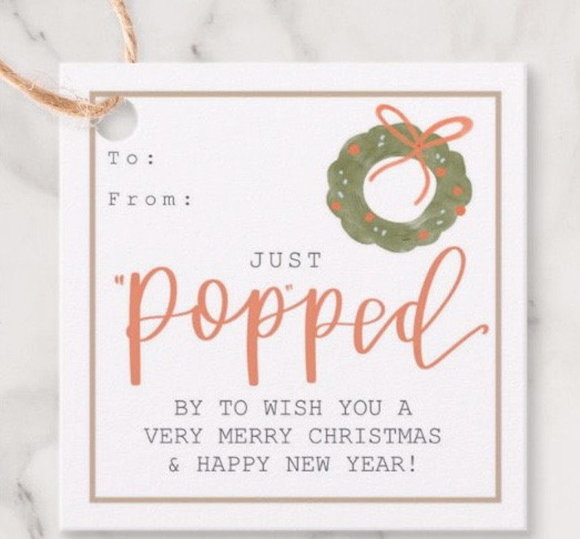 HOLIDAY GIFT Tag POPCORN Christmas Gift Soda Pop Christmas - Etsy