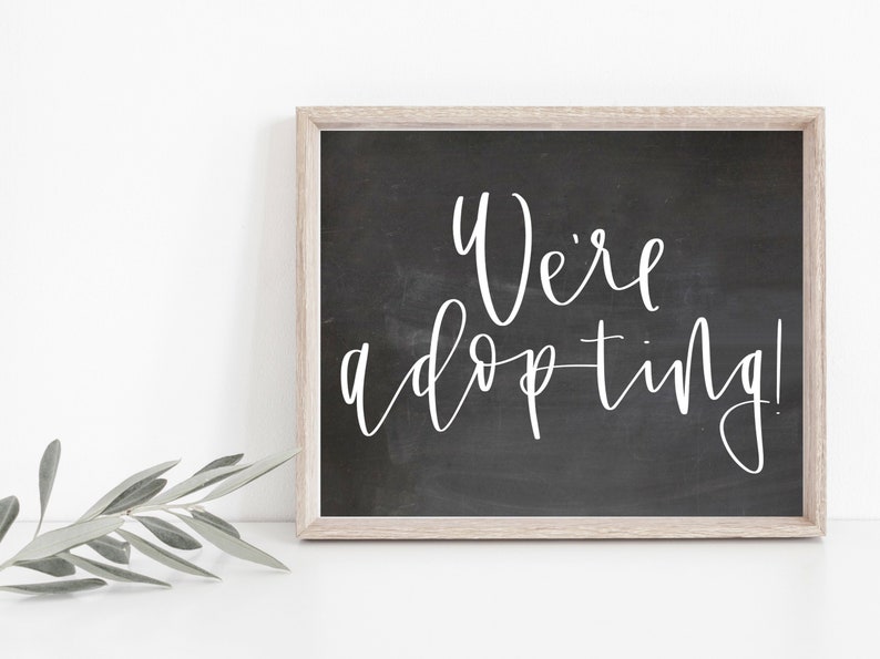 We're Adopting! Adoption Announcement | Baby Announcement | Chalkboard ...