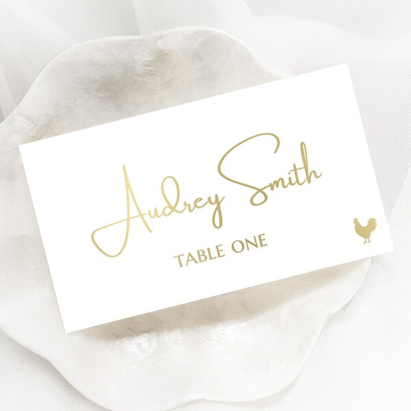 Gold Place Card - Etsy