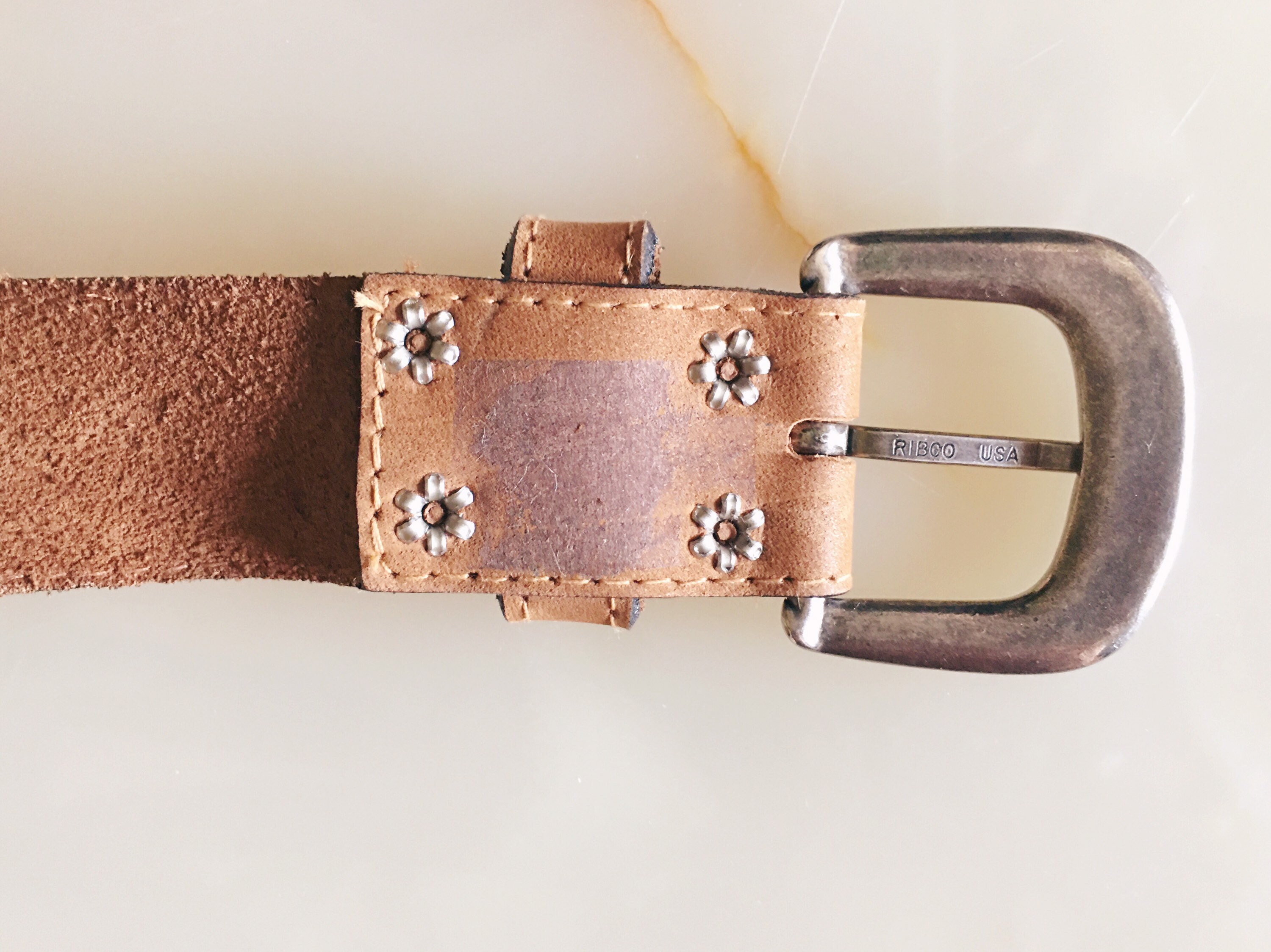 Vintage 90s Leather Belt // Beaded Conchos // 32 // Boho - Etsy