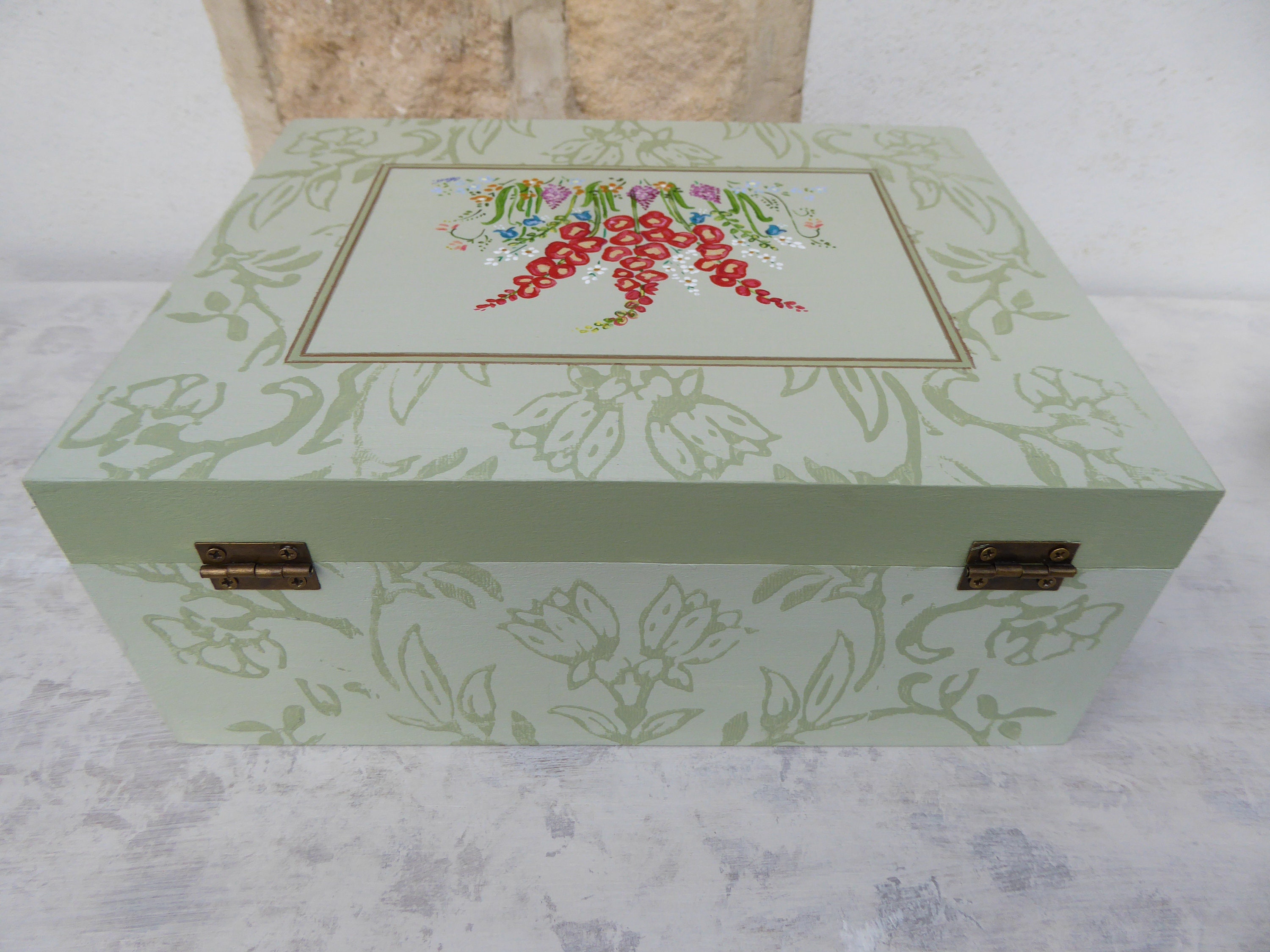 Hand Painted Storage Box - Etsy UK
