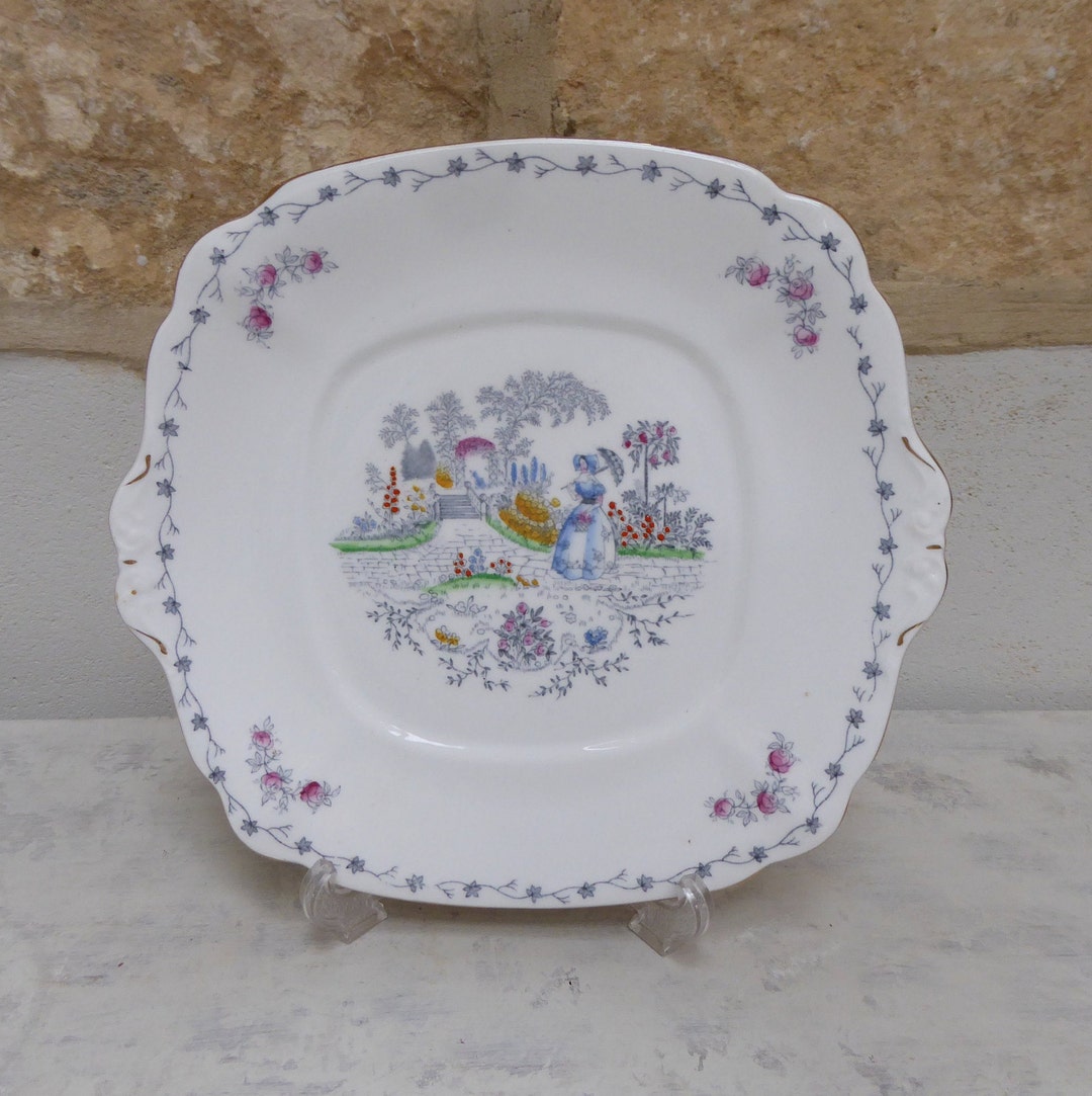 Vintage Bell China Crinoline Lady Design Bread Plate - Etsy