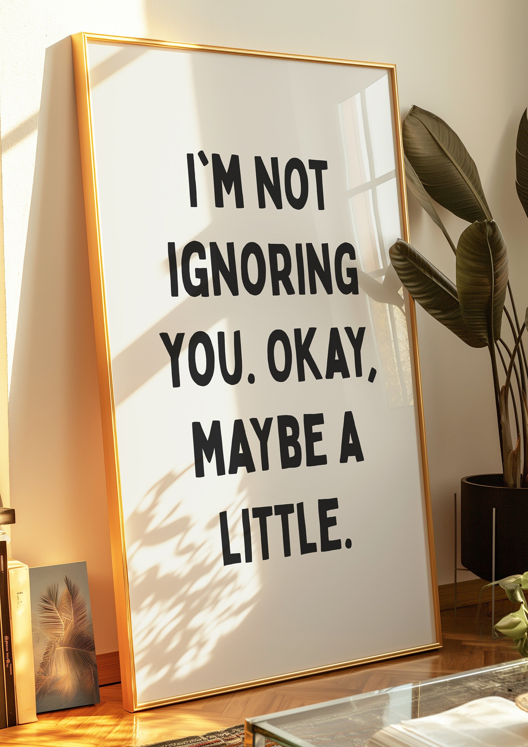 I'm Not Ignoring You PRINTABLE, Typography Poster, Bedroom Wall Art ...