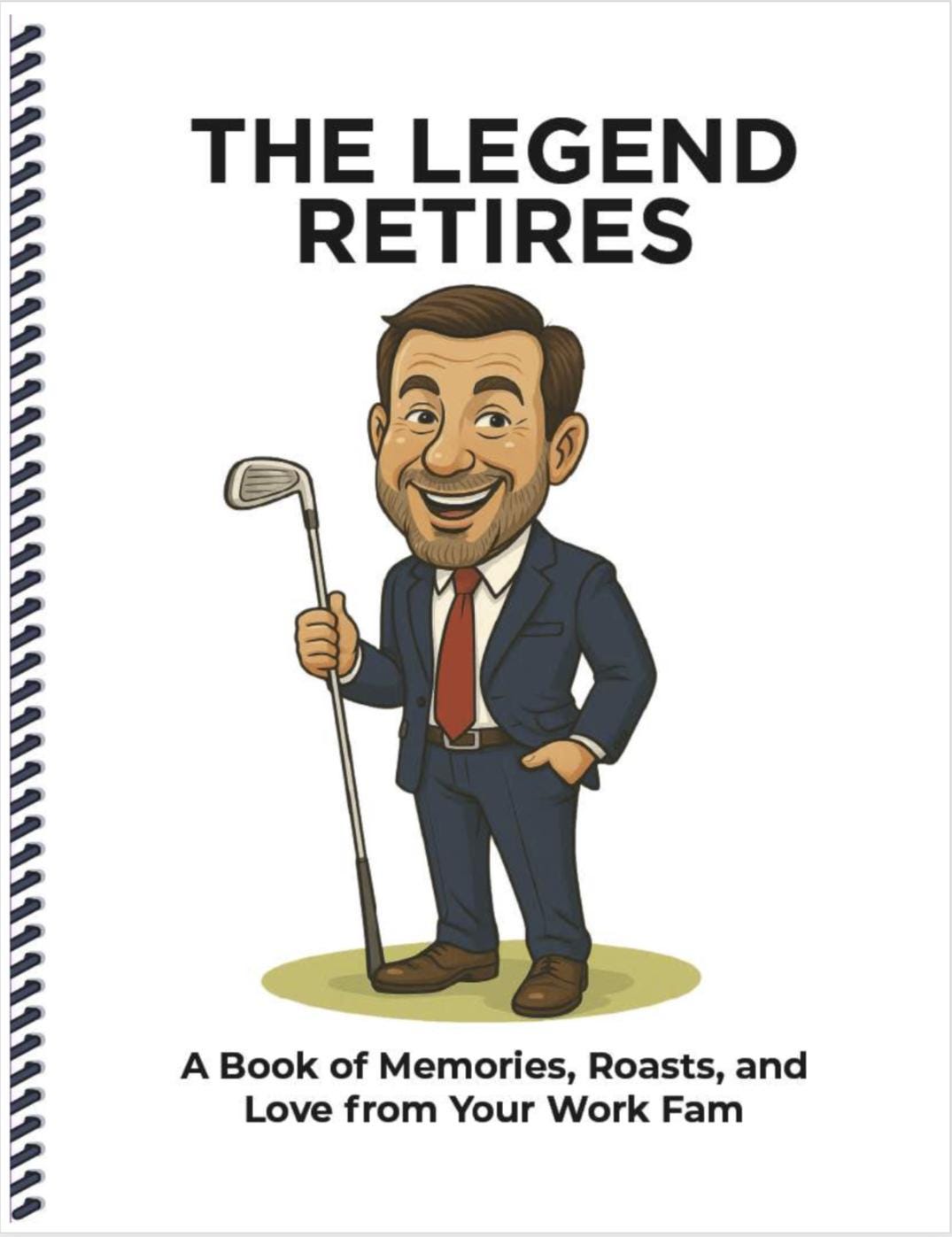 The Legend Retires | Funny Retirement Memory Book – Digital Download ...