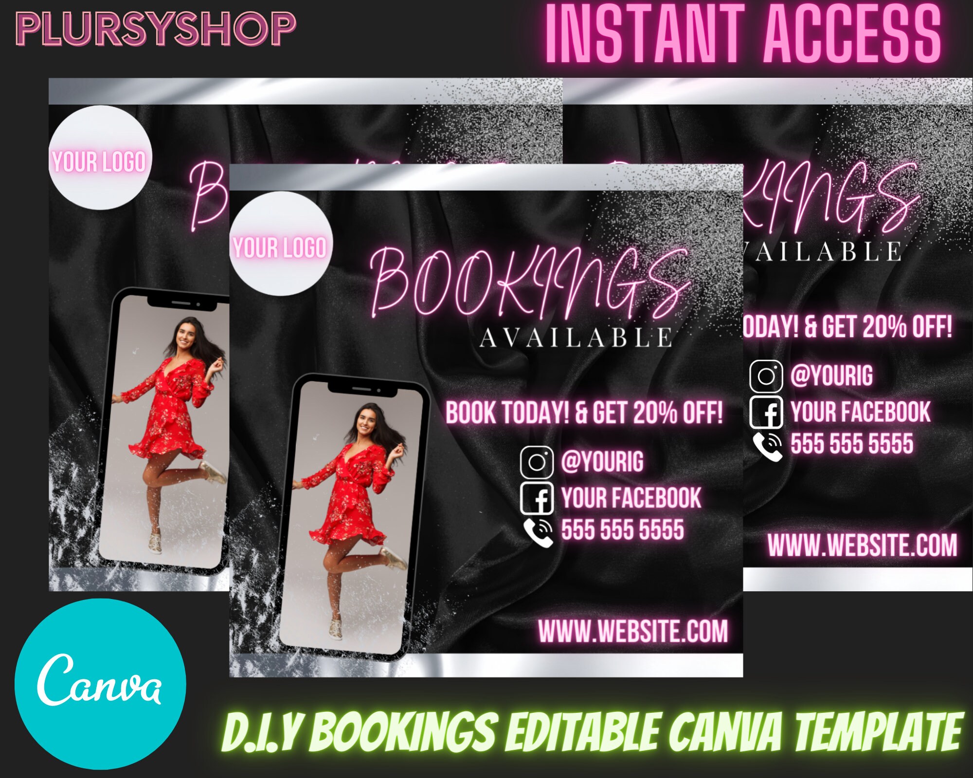 Appointments Flyer Animated Book Now Flyer Salon Flyer Lash - Etsy