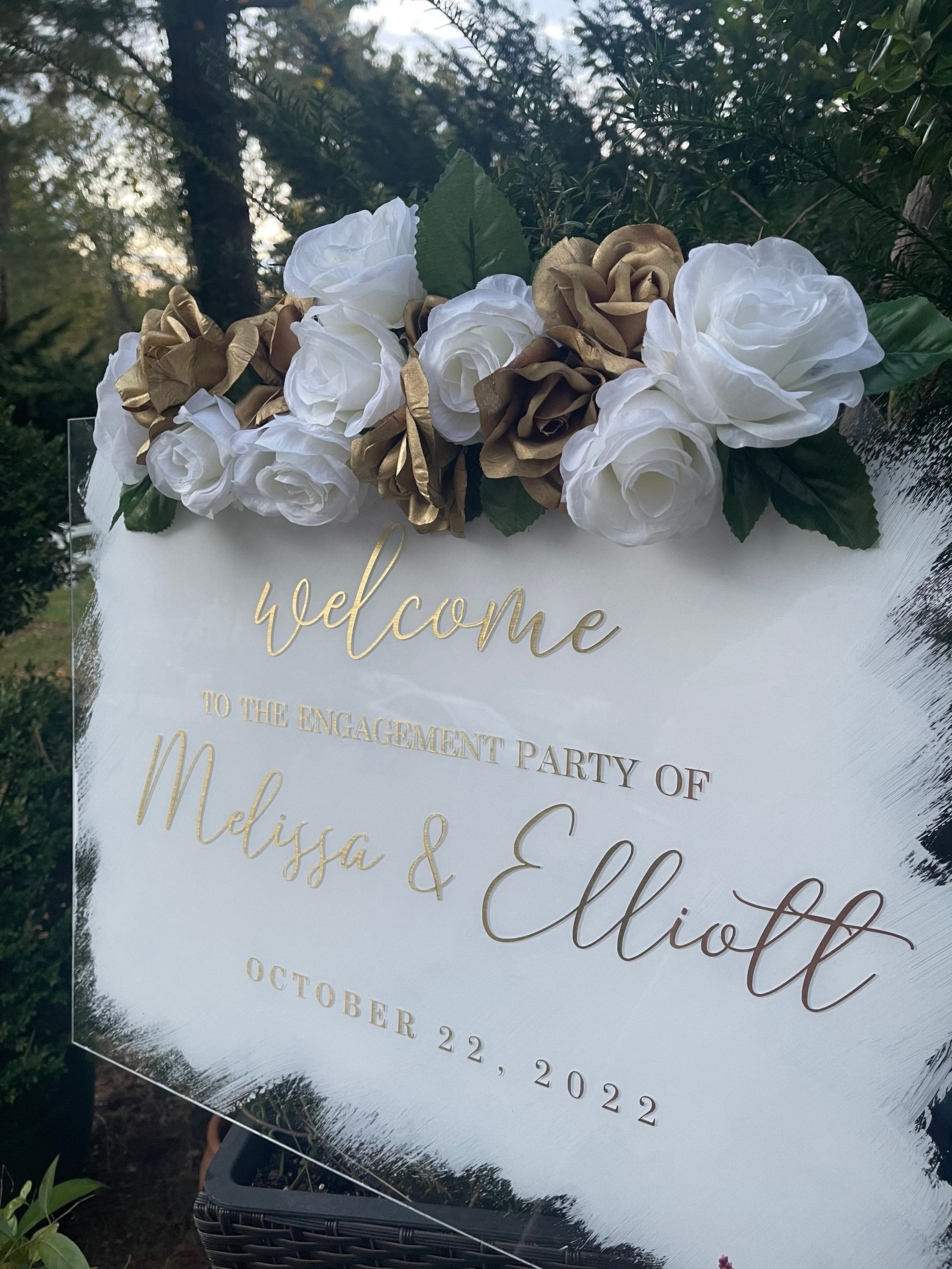 Custom Personalized Wedding Welcome Sign, Calligraphy Wedding Sign ...